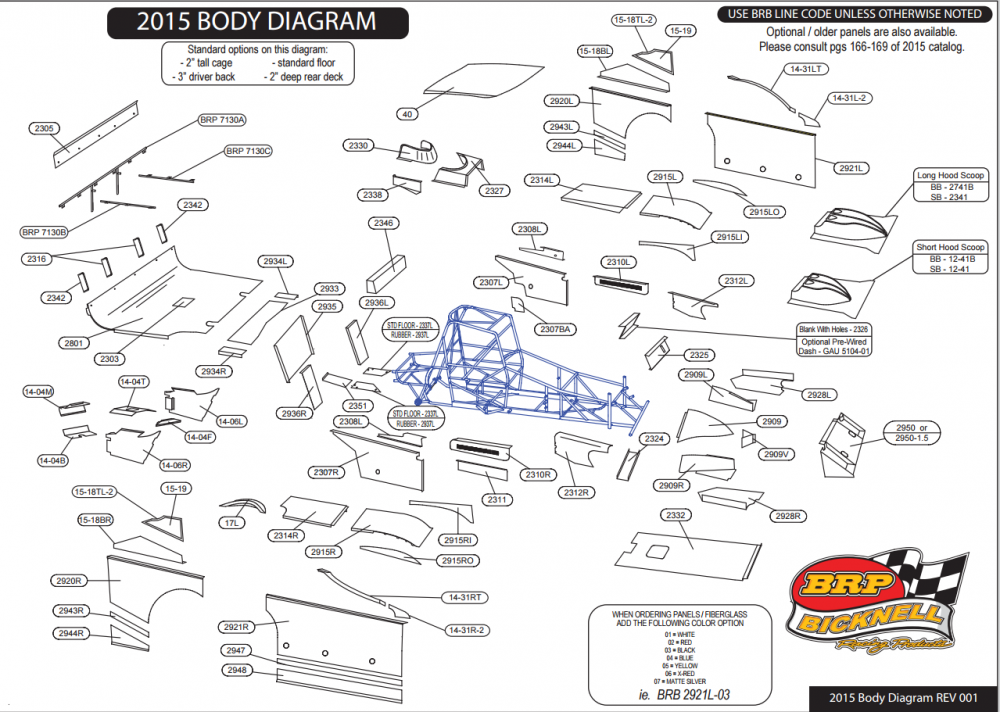 Bicknell Racing Products Bicknell - 2110F | Bonnet Scoop Fibreglass